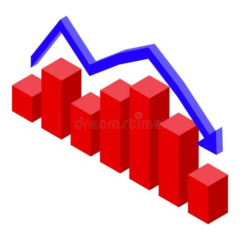 Red Bar Decreasing Graph Stock Illustrations 174 Red Bar Decreasing