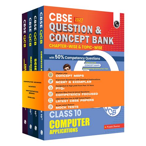 Cbse Question Bank Class 10 Combo Science Maths Basic Eng Computer