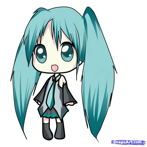 How To Draw Chibi Miku Step By Step Chibis Draw Chibi Anime Draw