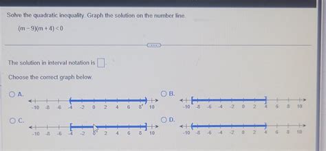 solved solve the quadratic inequality graph the solution on