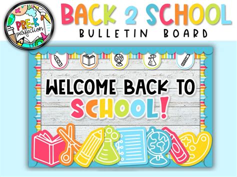Rainbow Back To School Bulletin Board Decor Digital Download Etsy