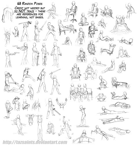 Random Poses By Tazsaints On DeviantArt