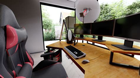 Influencer Desk Setup 3d Model By Alphagroup