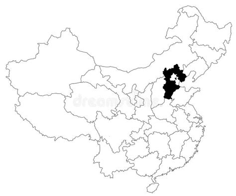 Map Of Hebei Province In China Country On White Background Single Map Of Hebei Province In China Country On White Background Single
