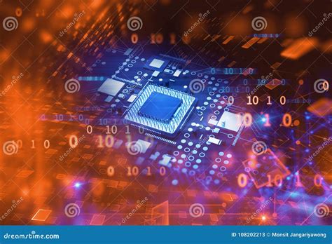 3d Rendering Of Futuristic Blue Circuit Board Stock Illustration Illustration Of Graphic Blue