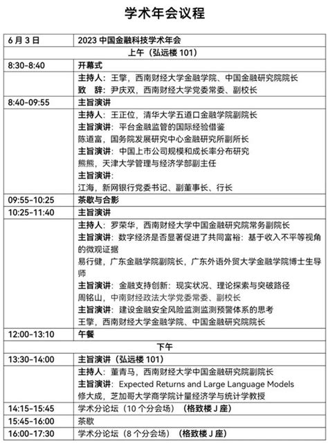 年会议程 2023年中国金融科技学术年会新浪财经新浪网