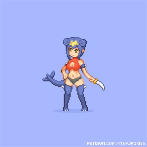 Woman Garchomp Pokemon Pixel Art By Nsfwpixelart On Deviantart