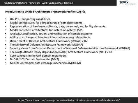 Ppt Uaf Unified Architecture Framework Training Powerpoint