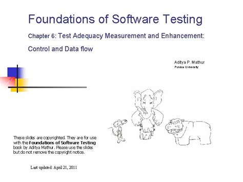 Foundations Of Software Testing Chapter 6 Test Adequacy