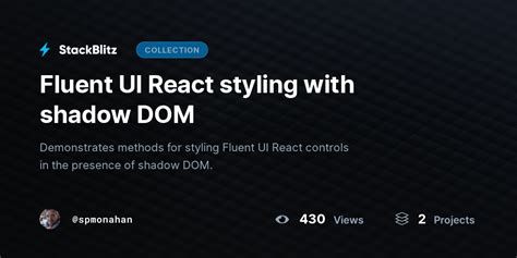 Fluent Ui React Styling With Shadow Dom By Spmonahan Stackblitz
