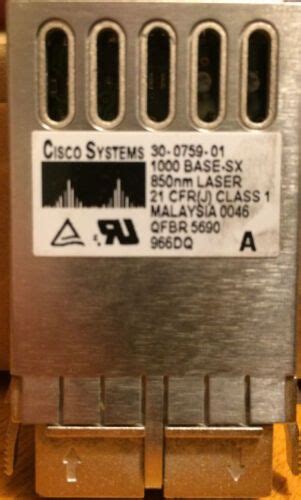 30 0759 01 Cisco Networking Transceiver Fibre Gbic Spf Fiber Gigabit Adapter