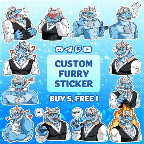 Furry Stickers Etsy