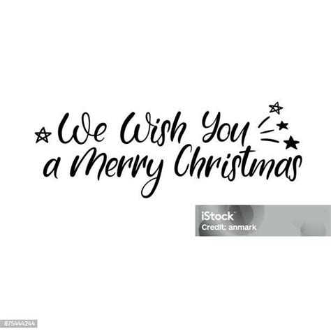 우리는 메리 크리스마스 핸드 레터링 인사말 카드 벡터 Illistration 길 바랍니다 현대 서 예 겨울에 대한 스톡 벡터 아트 및 기타 이미지 Istock