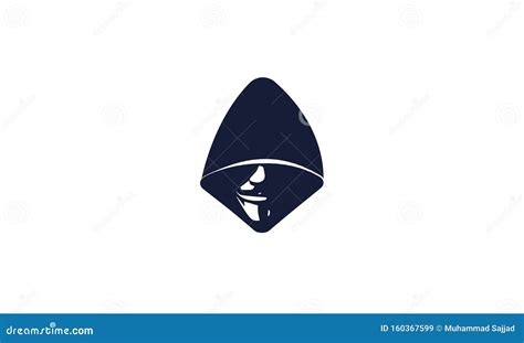 Hacker Logo Design Cyber Security Hacker Anonymous Hacker Logo Template Cartoon Vector