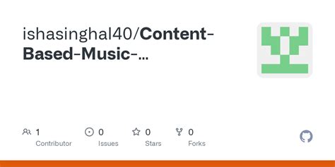 Github Ishasinghal40content Based Music Recommendation System Using Machine Learning