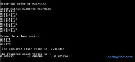 C Program For Power Method Code With C