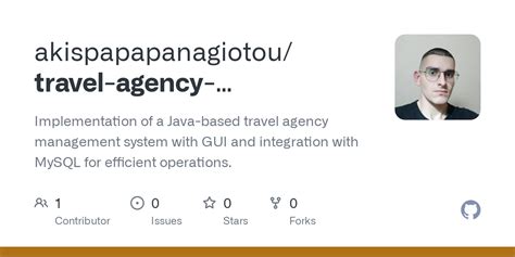 Github Akispapapanagiotoutravel Agency Management System