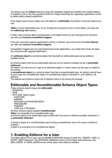 Edition And Target Edition And Edition Based Redefinition Ebr In Oracle Pdf