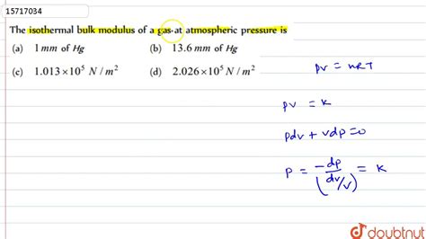 Bulk Modulus Of Elasticity Oxygen At Aaron Edwards Blog