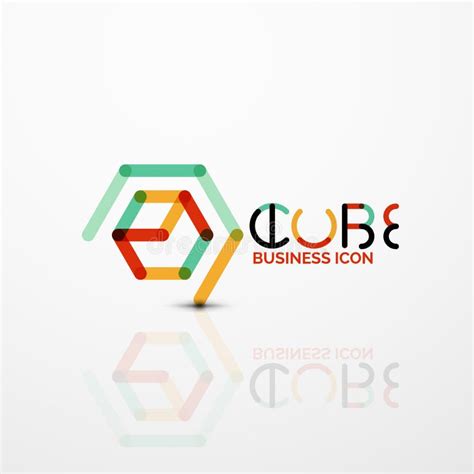 Cube Idea Concept Logo Line Stock Vector Illustration Of Idea