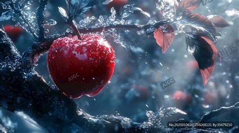 Ai创作图瑞雪苹果素材 唯美果实 唯美红果 冬天里的苹果 瑞雪苹果高清图 在枝头上淋雨的苹果 红果唯美 瑞雪苹果 光影红果 晶莹剔透果实 高清果实画面 清晨早晨的苹果 唯美吉祥果 逆光下的红果