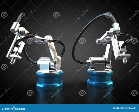 Βιομηχανικά ρομπότ απεικόνιση αποθεμάτων. εικονογραφία από - 64245534