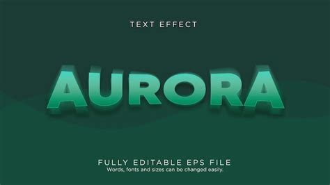 Premium Vector Aurora Text Effect Font Type