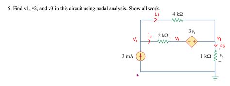 Solved 5 Find V1 V2 And V3 In This Circuit Using Nodal