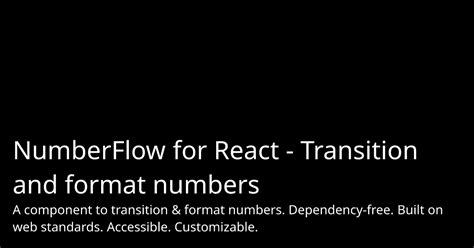 Numberflow For React Transition And Format Numbers Makeroom