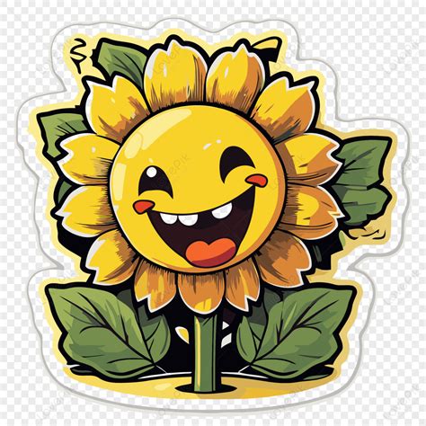 식물 대 좀비 해바라기 스티커 일러스트 클립 아트 벡터상표 Png 일러스트 무료 다운로드 Lovepik