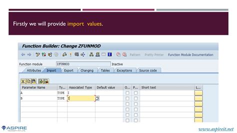 Ppt How To Create Functional Module In Sap Abap Sap Abap Training Aspire Techsoft