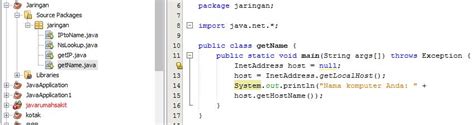 Program Sederhana Mengecek Ip Address Dan Host Name Guntur24