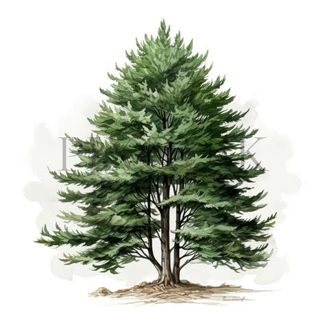 Evergreen Trees Clipart 10 High Quality S Digital Download