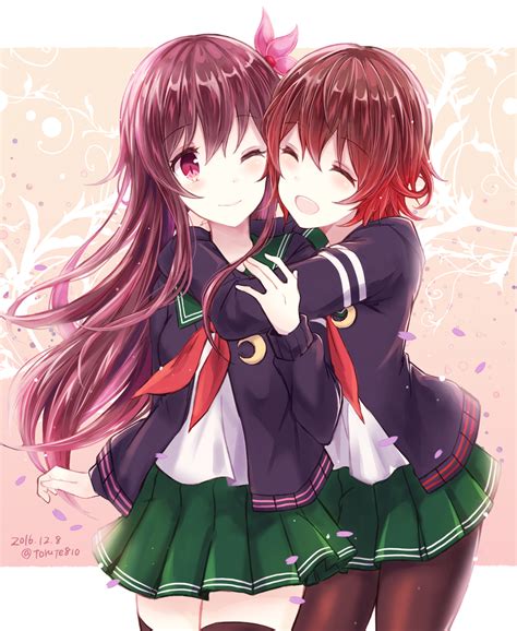 Anime Sisters Hugging