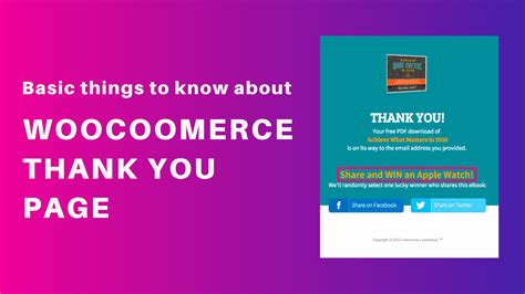 What Is The Woocommerce Thank You Page Url