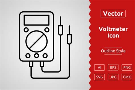 Vector Voltmeter Outline Icon Graphic By Muhammad Atiq · Creative Fabrica