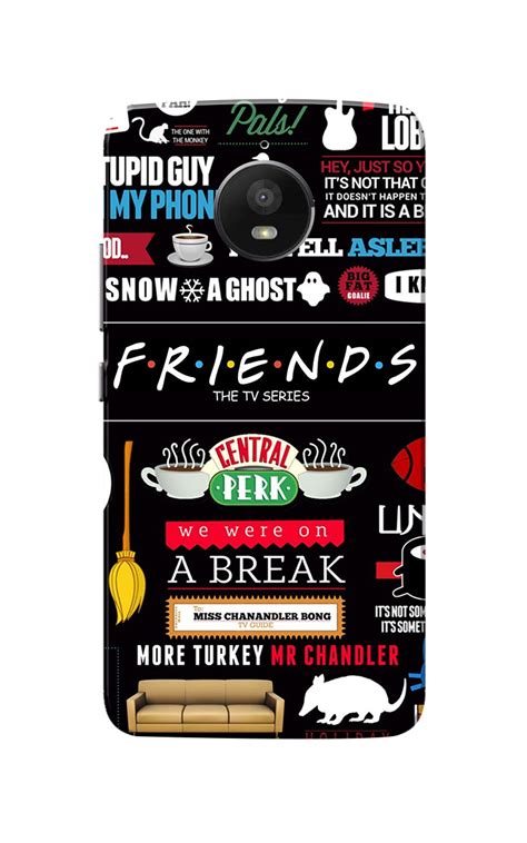 Buy Moto E4 Plus Case Moto E Plus 4th Gen Case Frnds Black Slim Fit Hard Case Cover Back Cover