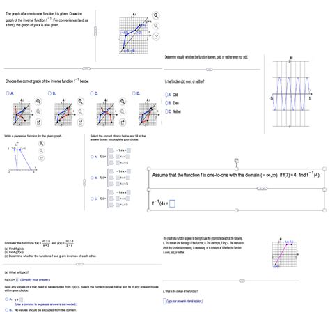 Solved The Graph Of A One To One Function F Is Given Draw