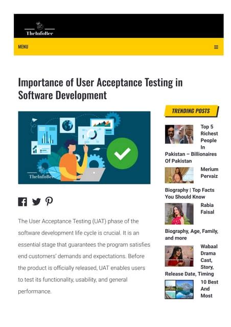 Importance Of User Acceptance Testing In Software Development Pdf