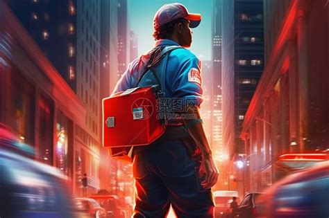 快递员插画插画图片下载 正版图片600236623 摄图网