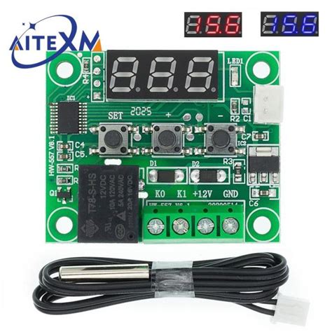 W1209 Red Light Dc 12v Heat Cool Temp Thermostat Temperature Control Switch Temperature