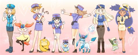 Dawn Lillie May Serena Misty And 7 More Pokemon And 1 More Drawn
