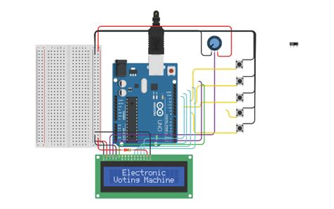 Circuit Design Electronic Voting Machine Project Tinkercad
