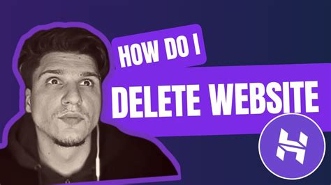 How Do I Delete Website On Hostinger Youtube