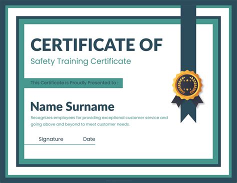 Safety Training Certificate Templates For Word Download