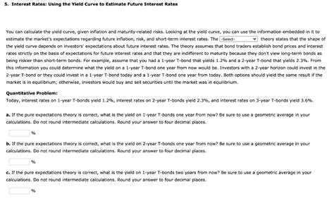 Solved 5 Interest Rates Using The Yield Curve To Estimate Chegg Com
