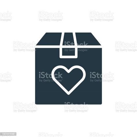 상자 아이콘입니다 웹 사이트 디자인 및 모바일 앱 개발 인쇄용 글리프 박스 아이콘 흰색 배경에 격리 된 채워진 자선 컬렉션의 상자 아이콘 배달에 대한 스톡 벡터 아트 및