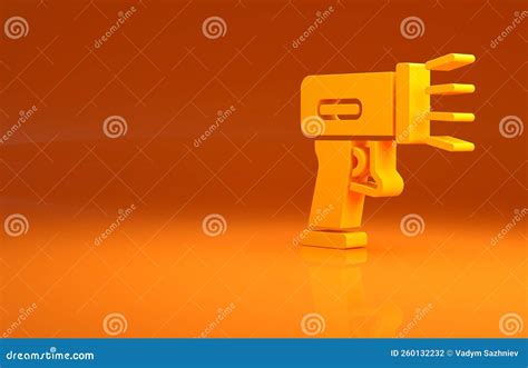 Icône De Code Barre Danalyse Du Scanner Jaune Isolée Sur Fond Orange étiquette De Code Barre