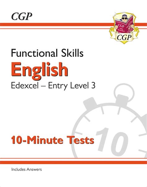 Functional Skills English Edexcel Entry Level 3 10 Minute Tests Cgp