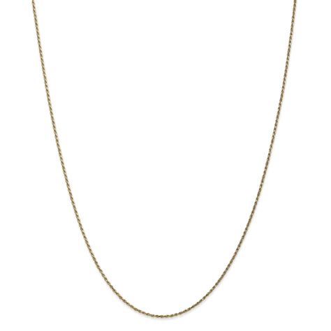 14k Yellow Gold 115mm Machine Made Rope Chain Anklet 010l Ebay